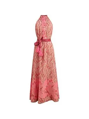 NEMA Zola Abstract-print Belted Maxi Dress