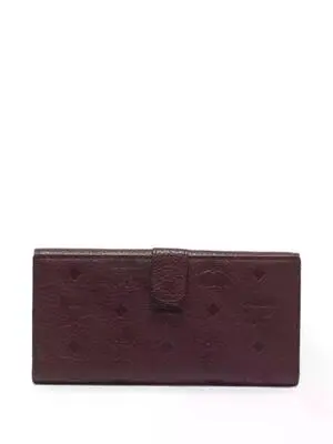 Mcm Logo-embossed Trifold Wallet - Red