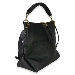 LOUIS VUITTON Monogram Empreinte Maida Hobo Shoulder Bag - Black
