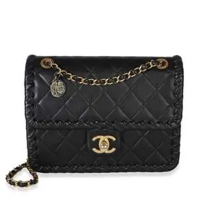 Chanel Braided Quilted Calfskin Flap Bag - Black
