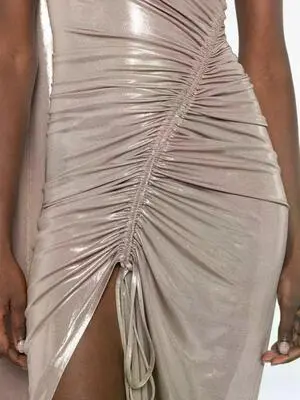 ATU BODY COUTURE One-shoulder Ruched Maxi Dress