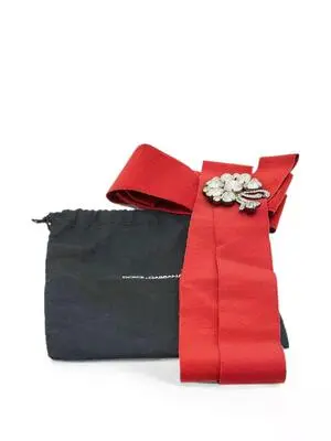 Dolce & Gabbana Embellished Bow Waist Belt