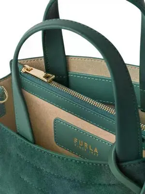 Furla Leather Suede-panel Tote Bag