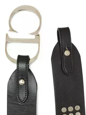 Dior Studded Leather Belt With Cd Logo