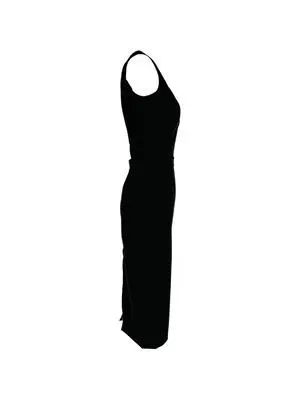 Victoria Beckham Sleeveless V-neck Belted Dress