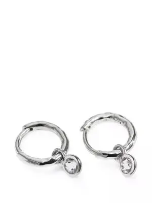 Monica Vinader White Topaz Huggie Earrings