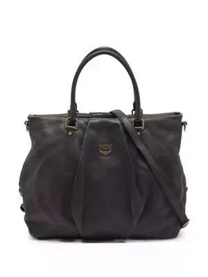 Mcm Grained Leather Logo Detail Handbag
