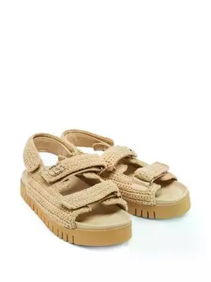 Gucci Interlocking G Crochet Platform Sandals