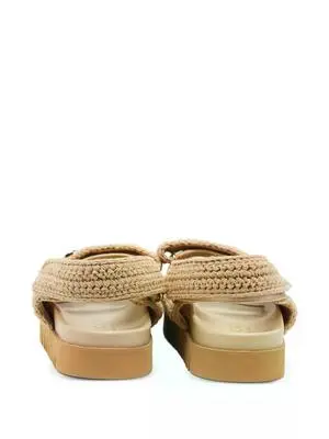Gucci Interlocking G Crochet Platform Sandals