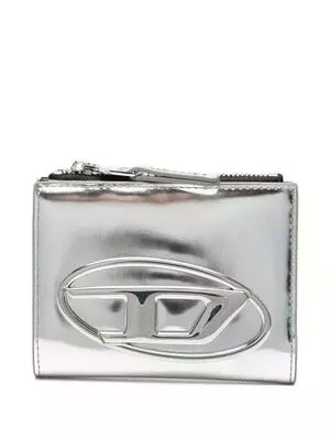 DIESEL® Oval D Leather Wallet - Grey