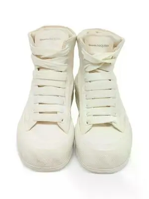 Alexander McQueen Logo Print Lace-up High Top Sneakers