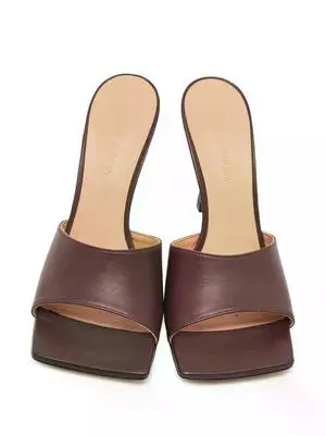 Bottega Veneta Stretch Square-toe Heeled Sandals - Brown