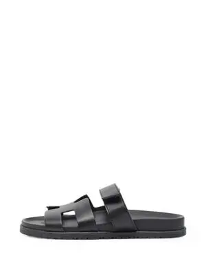 Hermès Chypre Touch-strap Sandals - Black