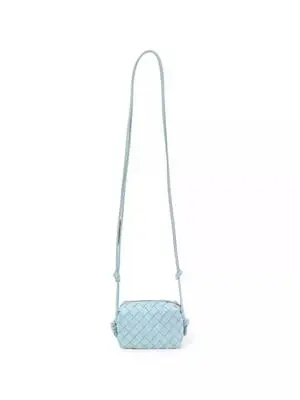 Bottega Veneta Bottega Veneta Candy Loop Intrecciato Cross-Body Bag Blue