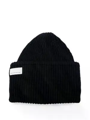 NINE:INTHE:MORNING Ribbed Knit Beanie Hat - Blue