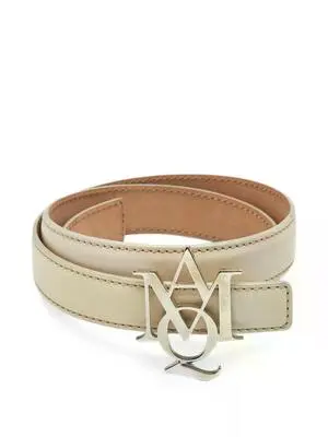 Alexander McQueen Logo-plaque Belt - Neutrals