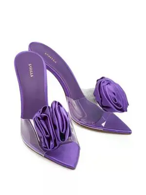 LE SILLA Floral-appliqué Slide Sandals