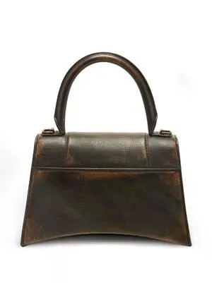 Balenciaga Small Hourglass Top Handle Tote Bag - Brown