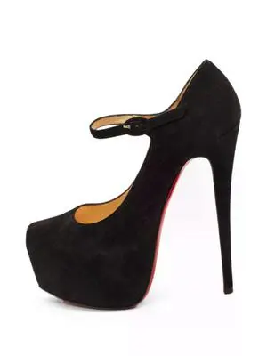 CHRISTIAN LOUBOUTIN Lady Daf Suede Platform Mary Jane Pumps
