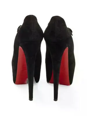 CHRISTIAN LOUBOUTIN Lady Daf Suede Platform Mary Jane Pumps