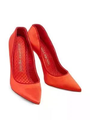 Alexander McQueen Satin Pointed-toe Pumps