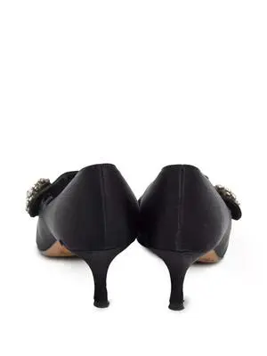 Manolo Blahnik Crystal Embellished Mary Jane Pumps