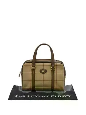 Burberry Check-pattern Tote Bag
