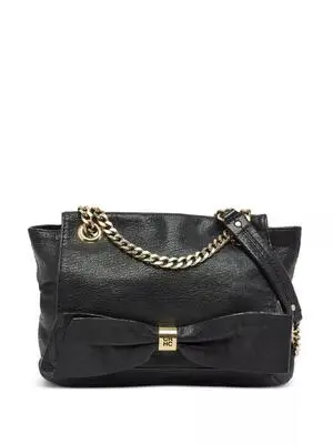Carolina Herrera Audrey Bow Detail Shoulder Bag - Black