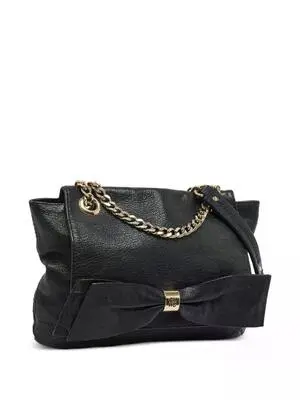 Carolina Herrera Audrey Bow Detail Shoulder Bag - Black
