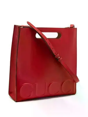 Gucci Logo Embossed Tote Bag