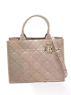 Dior Christian Dior Medium Book Macrocannage Tote Bag Neutrals