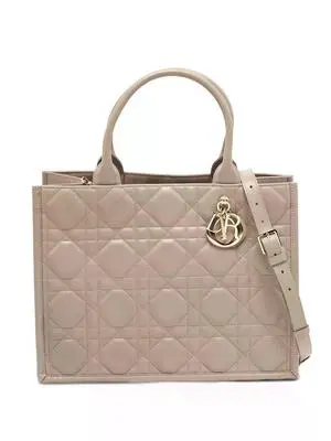 Dior Christian Dior Medium Book Macrocannage Tote Bag Neutrals