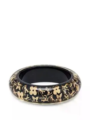 LOUIS VUITTON Monogram Inclusion Crystal-embellished Bracelet - Black