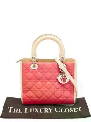 Dior Christian Dior Lady Dior Tote Bag Pink