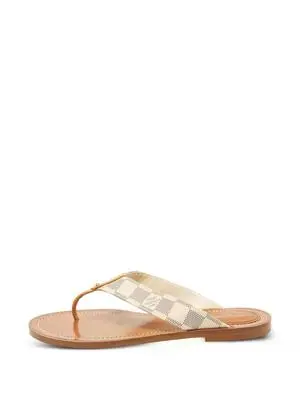 LOUIS VUITTON Damier Azur Thong Sandals
