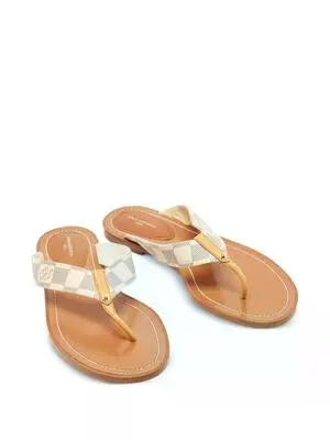 LOUIS VUITTON Damier Azur Thong Sandals