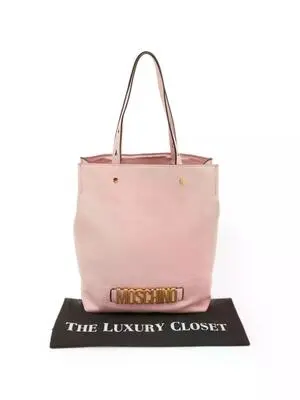 Moschino Medium Logo-plaque Leather Tote Bag