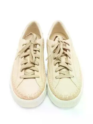 CHLOÉ Chloé Telma Lace-Up Low-Top Sneakers With Braided Midsole