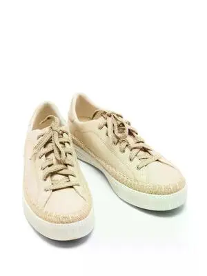 Chloé Telma Lace-up Low-top Sneakers With Braided Midsole