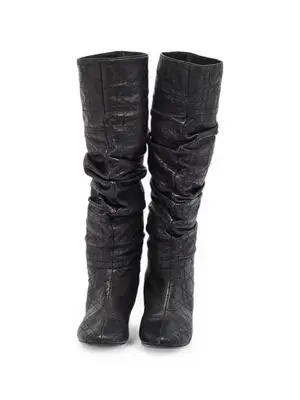 Dior Cannage Slouchy Knee-high Boots