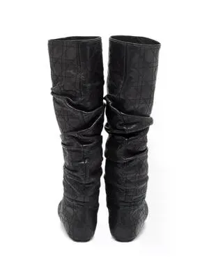 Dior Cannage Slouchy Knee-high Boots