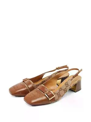 Gucci Gg Monogram Slingback Pumps