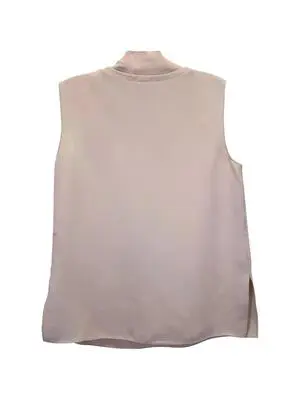 Theory Sleeveless Mock Neck Rib-knit Paneled Top