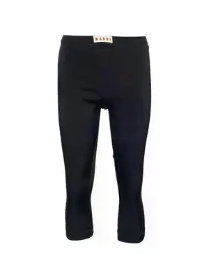 Marni Cropped Slim Fit Trousers With Elasticated Waistband