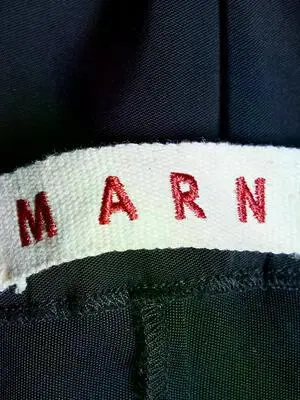 Marni Cropped Slim Fit Trousers With Elasticated Waistband