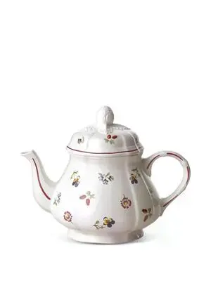 VILLEROY & BOCH Floral-print Fluted Teapot 900 Ml - White