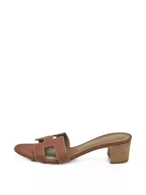 Hermès Oasis H-cutout Sandals - Brown
