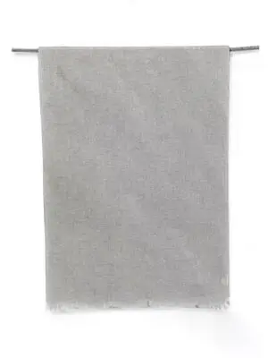D'ANIELLO Sequin-embellished Frayed Scarf - Grey