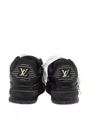 LOUIS VUITTON Leather Trainer Sneakers With Debossed Monogram Motif