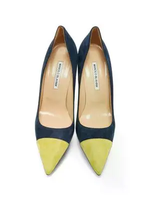 Manolo Blahnik Capcour Suede Pumps - Blue